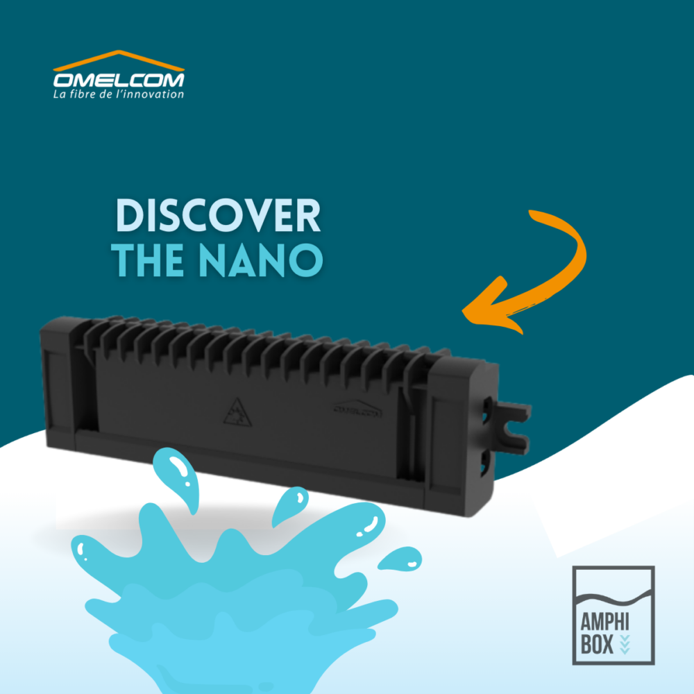 IP68 Nano Sleeve with 4 fibre optic splices - Omelcom